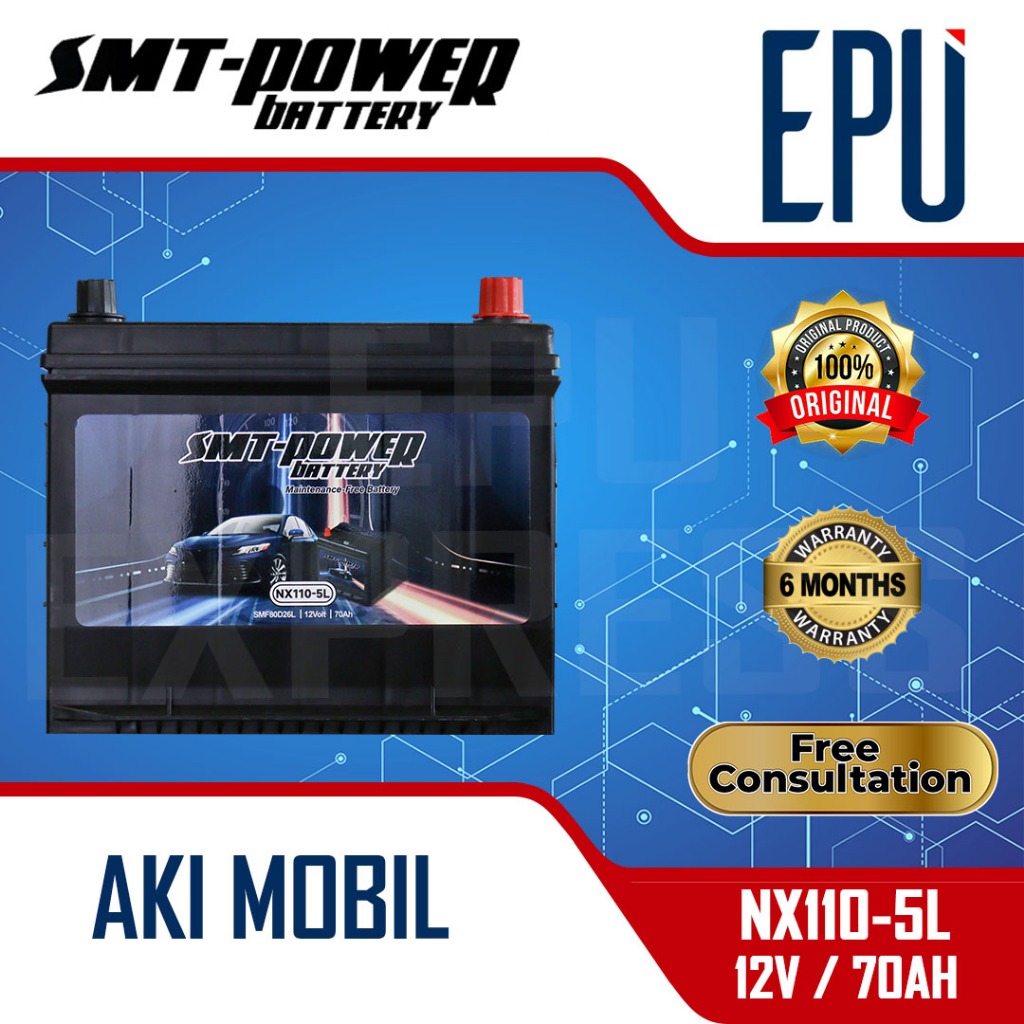 Jual Aki Mobil SMT Power NX110-5L Aki Kering Mobil 12V 70AH Accu Mobil Baterai Mobil | Shopee ...