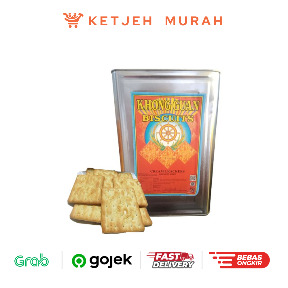 Jual Khong Guan Kaleng Besar Biskuit Cream Crackers Gabin 3,5 KG ...