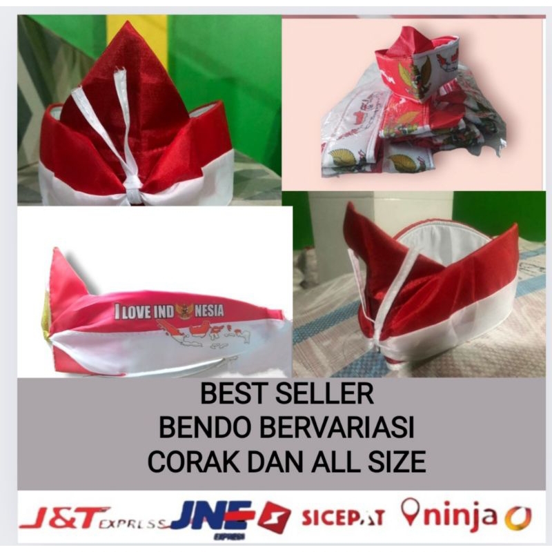 Jual Bando bandana/ikat kepala blankon merah putih bervariasi 20 pcs ...