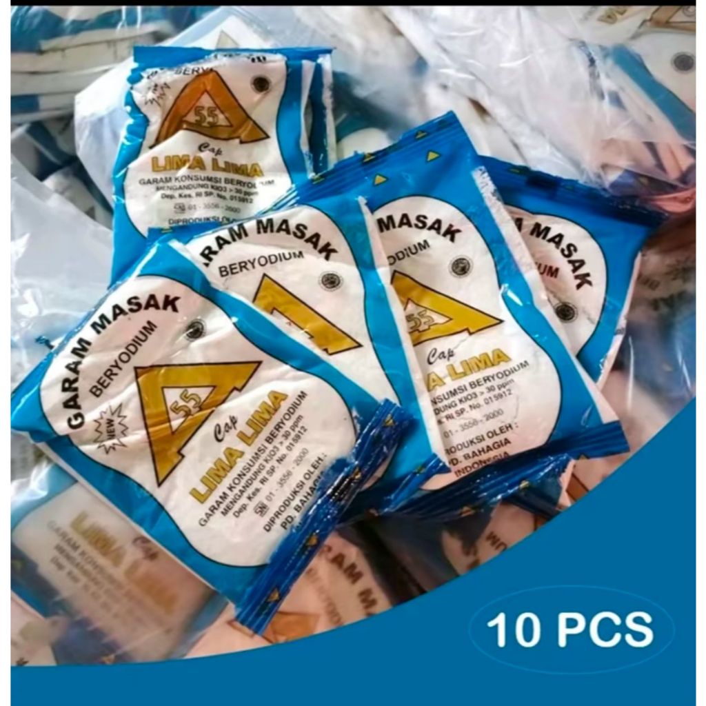 Jual 10 pcs Garam Masak Halus Beryodium berat100 gram per pack | Shopee ...