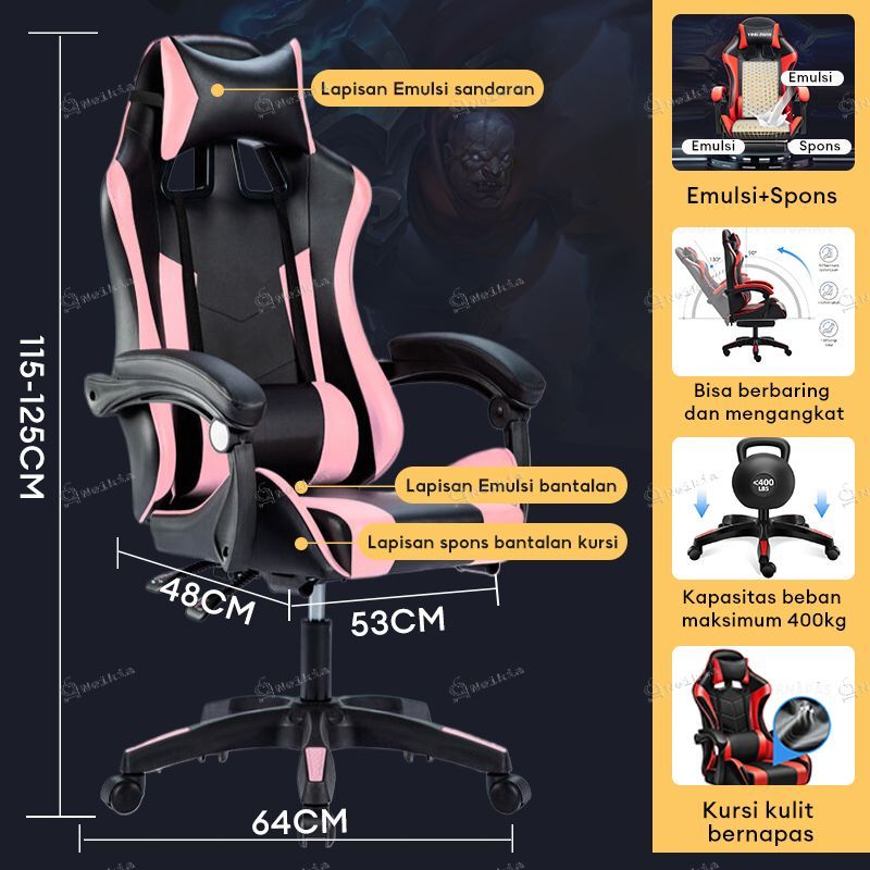 Jual Kursi Gaming Kursi Komputer Kursi Gamers Kursi Hidrolik Kursi Ergonomis Kursi Putar Kursi ...