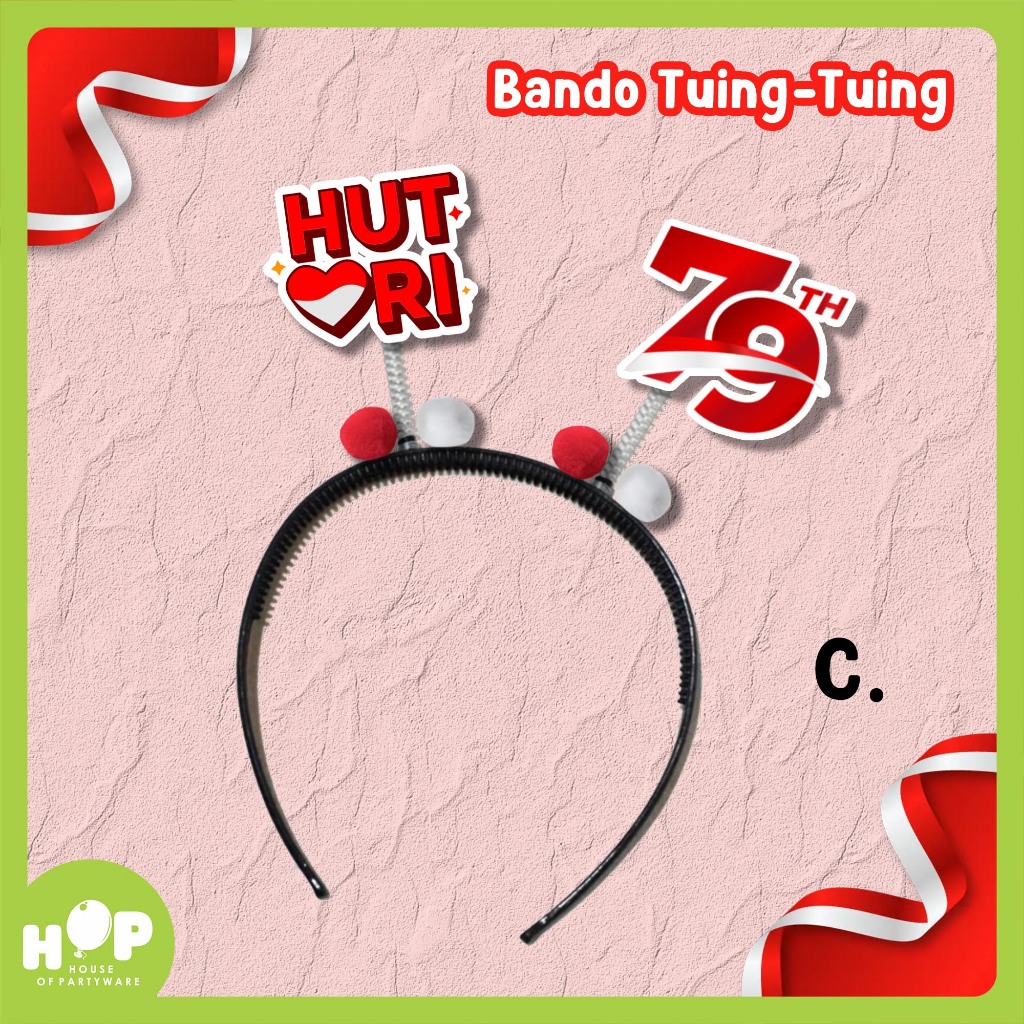 Jual BANDO TUING TUING 17 Agustus / HUT RI 79 / Bando Merah Putih ...