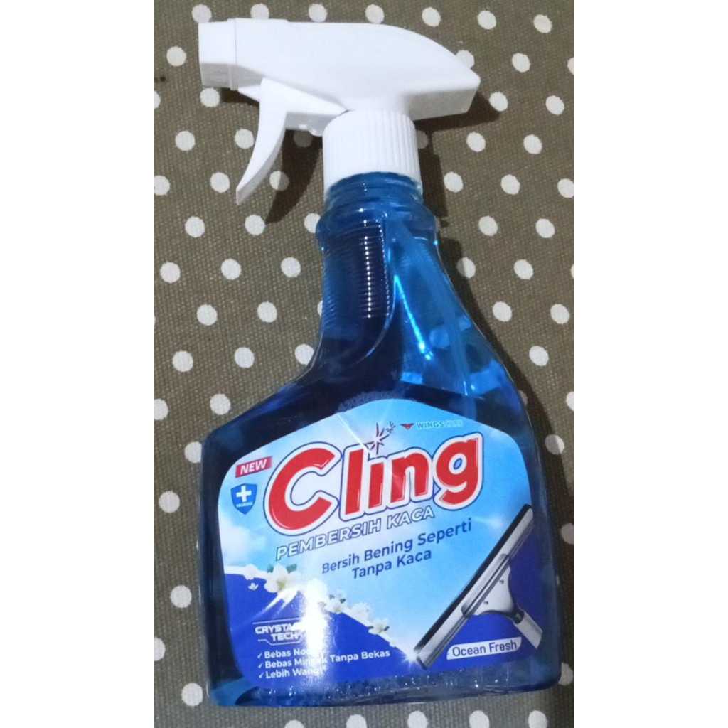 Jual cling pembersih kaca botol semprot ocean fresh/citrus fresh 440ml ...