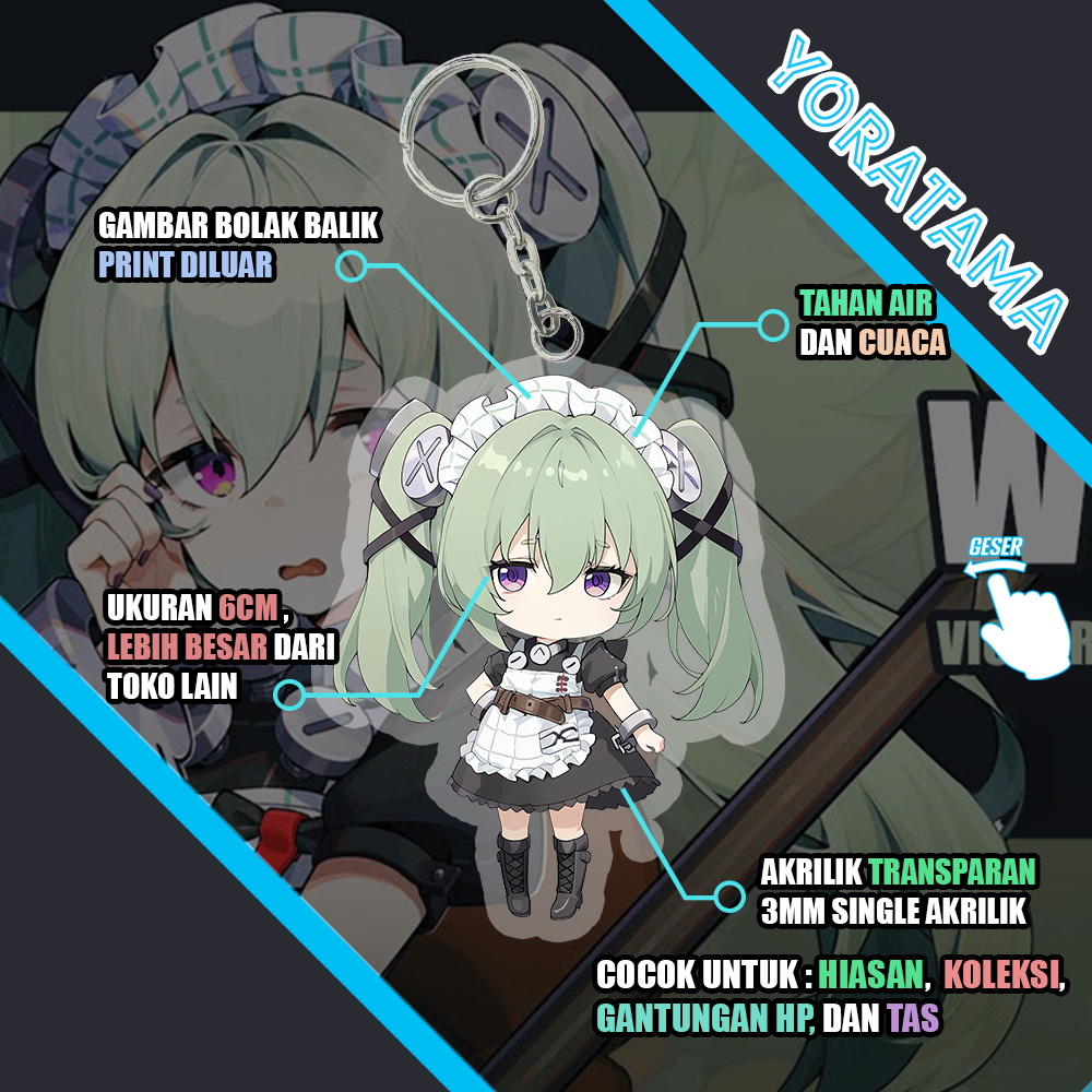 Jual Gantungan Kunci Corin Wickes Zenless Zone Zero ZZZ, Keychain Anime ...