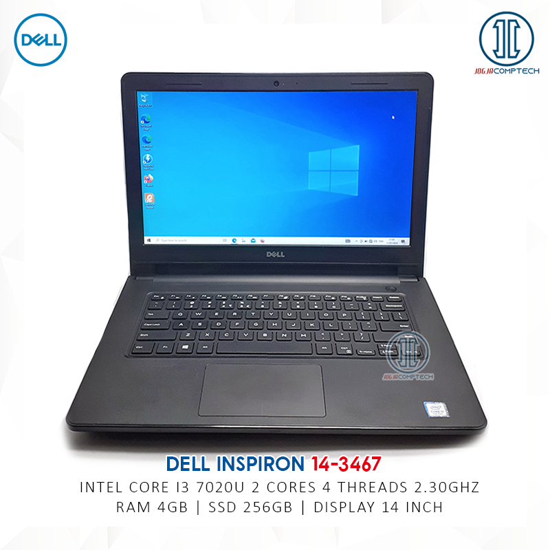 Jual Laptop Dell Inspiron 14-3467 Intel Core i3 7020u generasi 7 ram 4gb SSD 256gb Layar 14 inch ...
