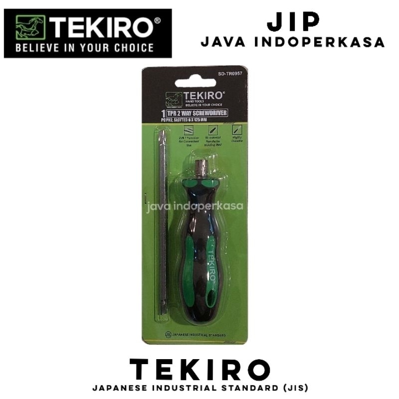 Jual TEKIRO SD-TR0957 obeng TPR 2 arah bolak balik min dan plus 2 way ...