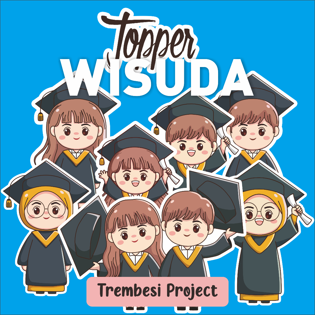 Jual TOPPER WISUDA/GRADUATION CHIBI PELENGKAP BUKET DAN KUE BAHAN TEBAL ...