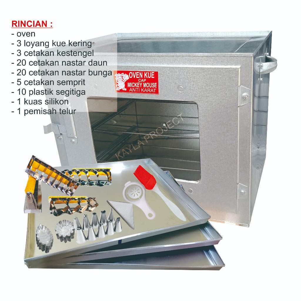 Jual oven tangkring kompor open kue 3 susun anti karat gratis loyang ...