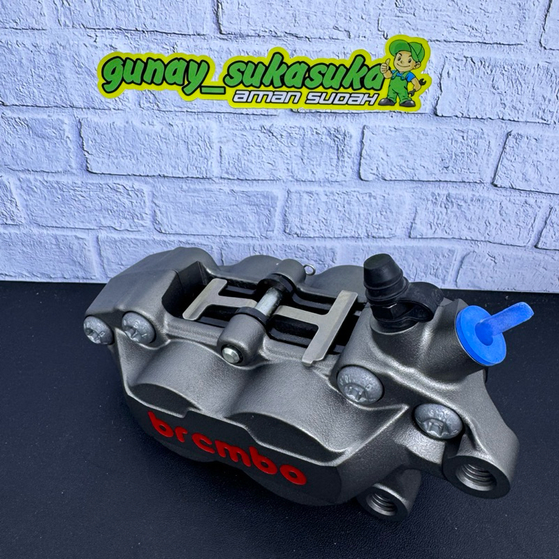 Jual Kaliper Brembo 4 Piston 1 Pin Grey Kanan Original Made In Italy | Shopee Indonesia