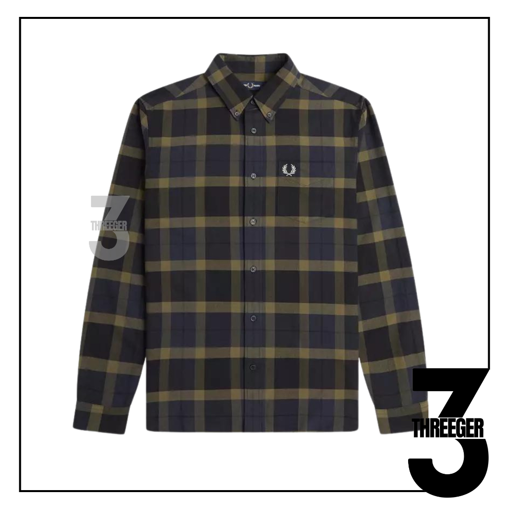 Jual Fred Perry Tartan Long Sleeve Shirt Uniform Original / Kemeja Fred ...
