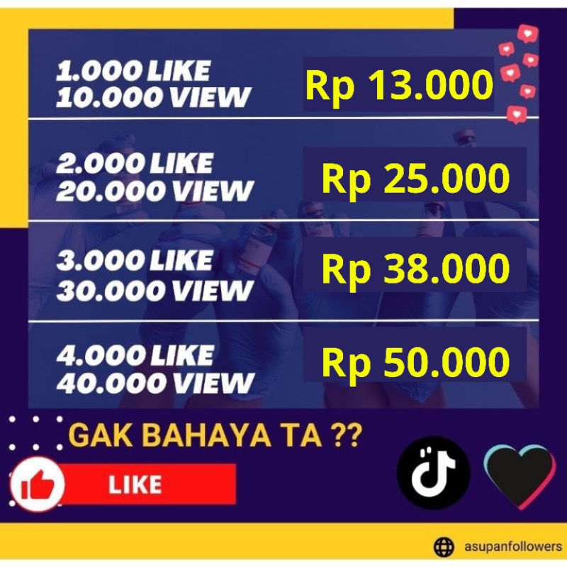 Jual Tiktok Like.fyp Murah / Tik Tok / View / Murah / Paket Fyp | Shopee Indonesia