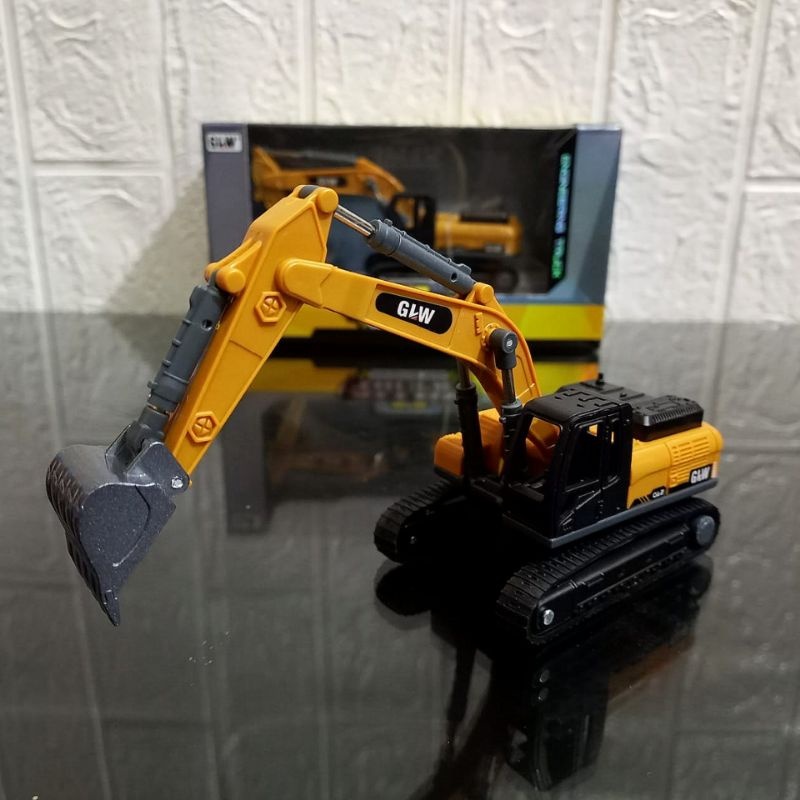 Jual Diecast Excavator Alloy Miniatur Truk Die-Cast Truck Eskavator ...