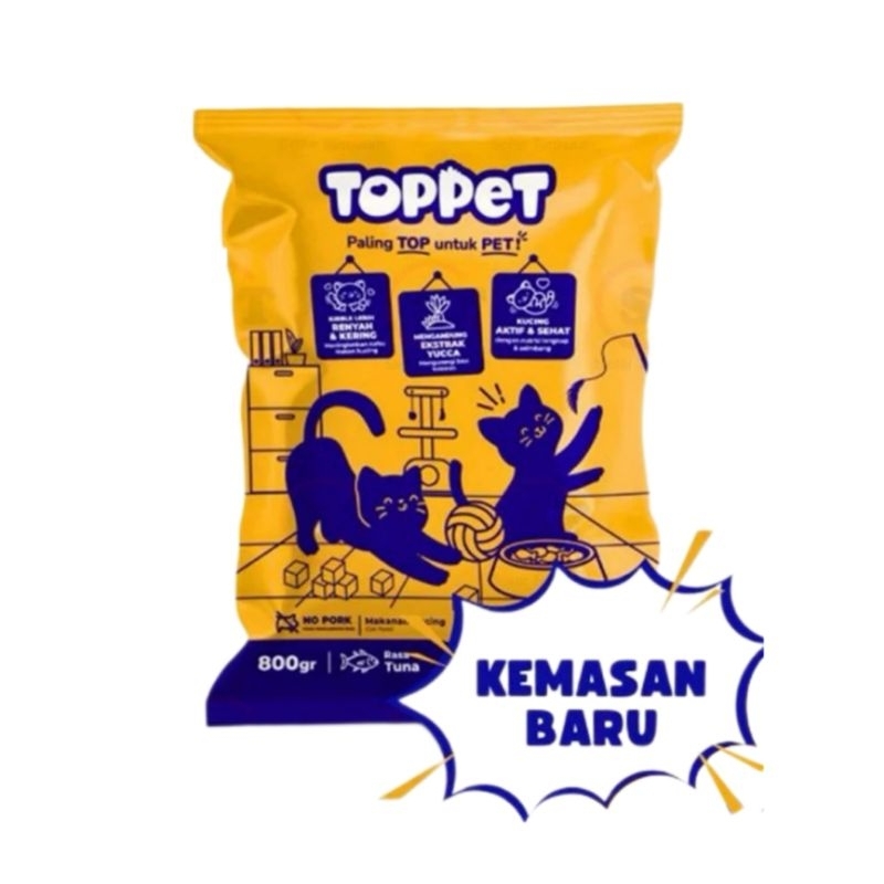 Jual TOPPET Makanan Kucing Kering Dry Cat Food Tuna Salmon Flavor Adult ...