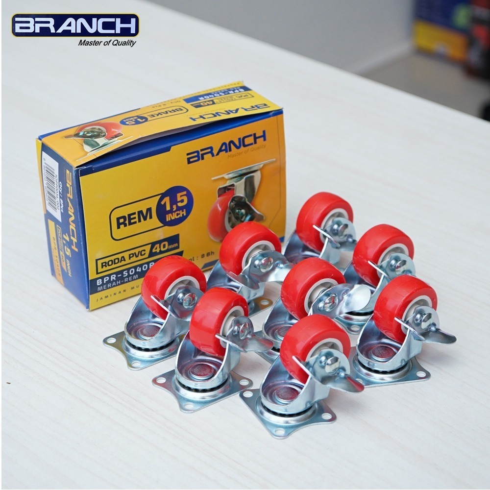 Jual PAKET RODA PVC 1,5INCH 8 PCS Pvc Nylon Hidup, Roda Troly Etalase ...