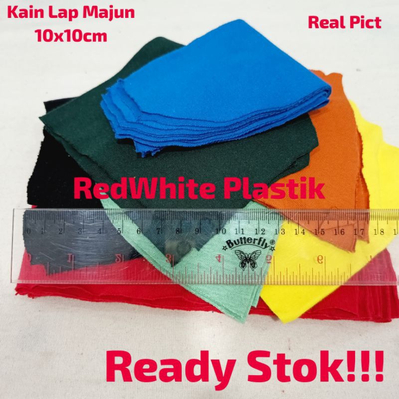 Jual KAIN LAP MAJUN PERCA KATUN Warna TUA Isi 1kg ukuran 10x10 cm ...