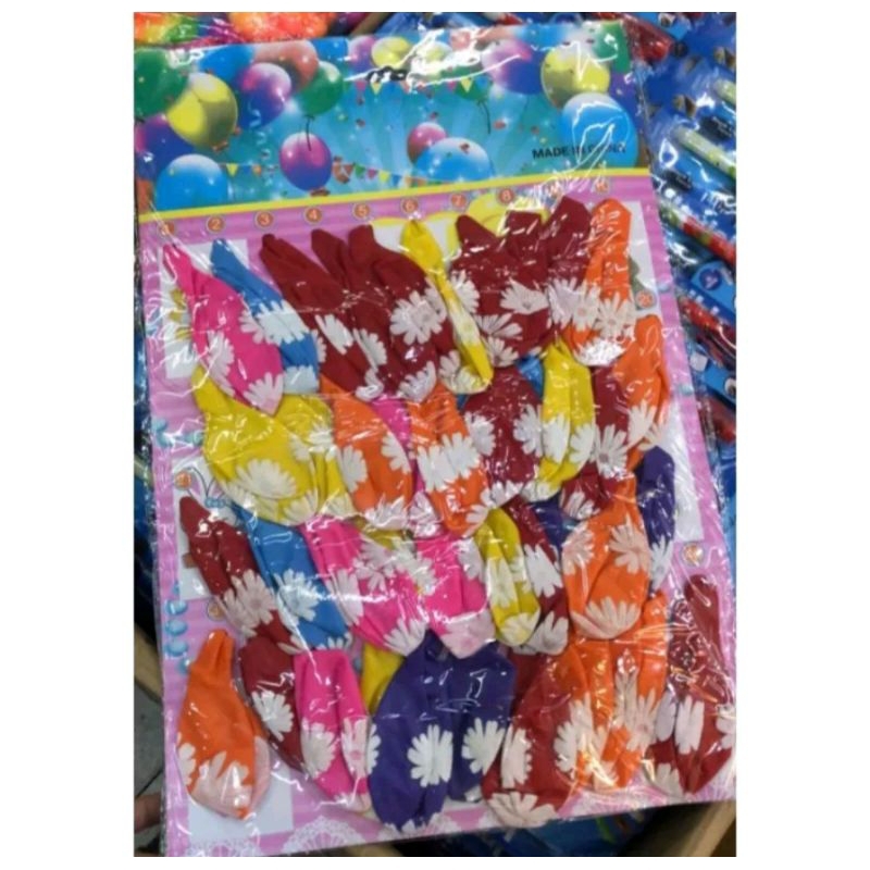 Jual 40 PCS BALON MOTIF BUNGA - BALON MOTIF 40PCS / BALON BUNGA ISI 40 ...