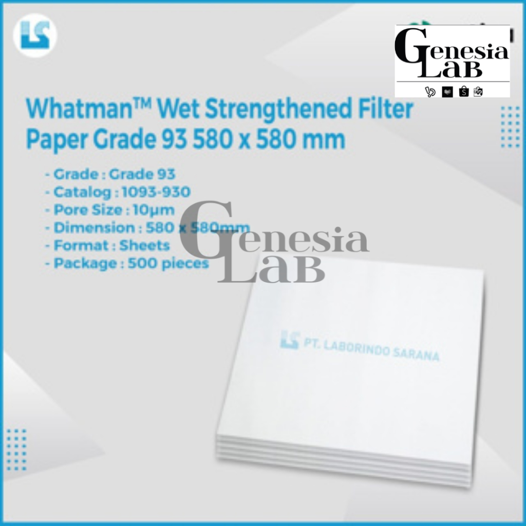 Jual Filter Paper/Kertas Saring Halus Grade 93 Sheets 580, Whatman 1093 ...
