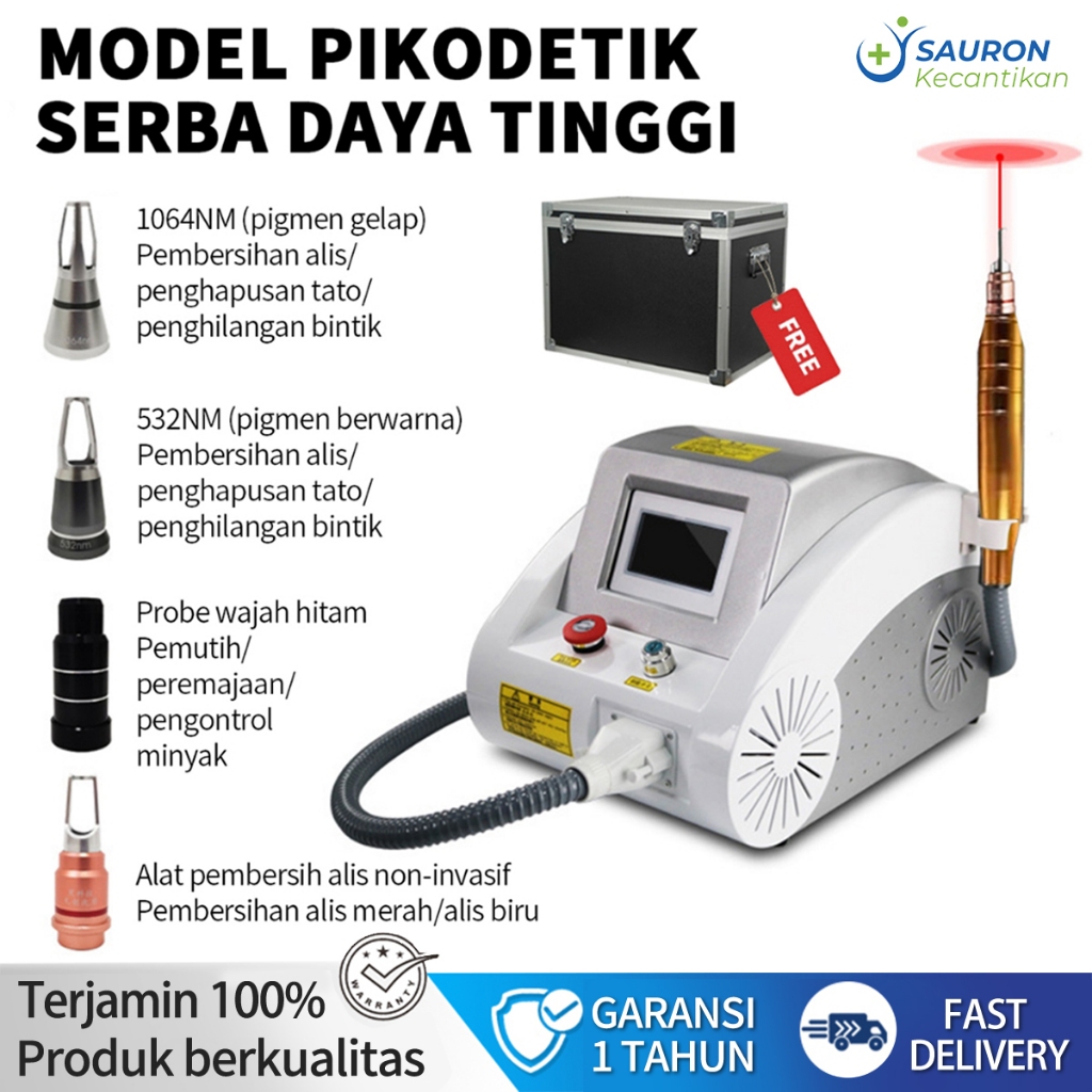 Jual ⚡GARANSI 1 TAHUN⚡Sauron Picosecond Laser 6IN1 laser Tattoo Washer ...