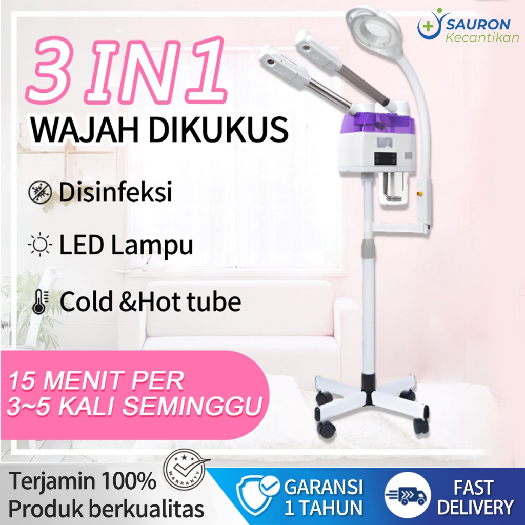 Jual Ready stock Sauron 3 in 1 Facial Hot&Cold+Lampu Facial LED ...