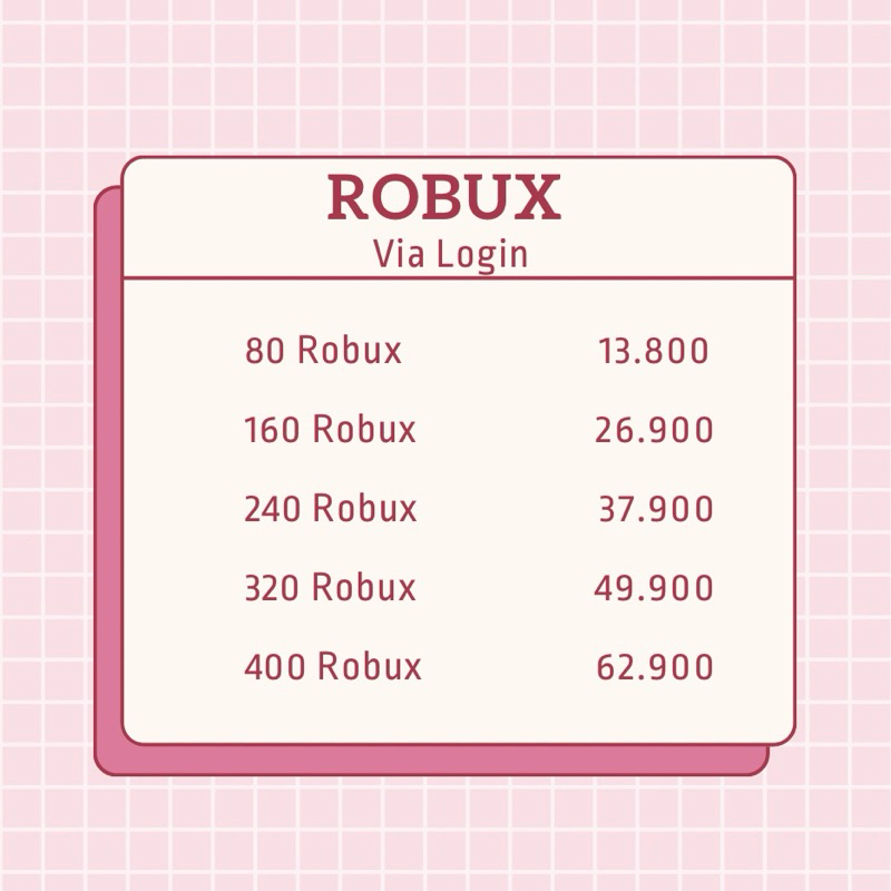 Jual Roblox - Robux Via Login | Shopee Indonesia