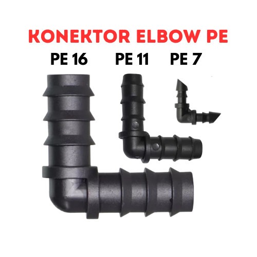 Jual Elbow PE 7 11 dan 16 Konektor Selang Fitting Nepel untuk Taman - PE7 | Shopee Indonesia