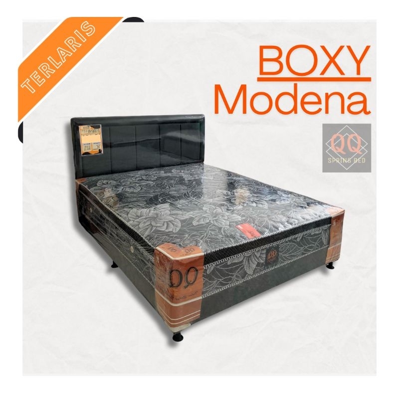 Jual QQ Spring Bed Boxy Modena Full set (kasur dipan permanen) 160x200cm bergaransi tempat tidur ...