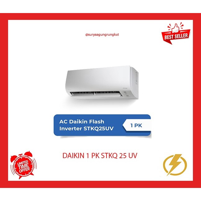 Jual AC DAIKIN FLASH INVERTER 1 PK 920 WATT - STKQ 25 UV | Shopee Indonesia
