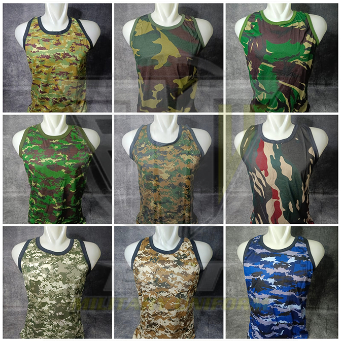 Jual Kaos singlet loreng TNI - Kaos dalaman TNI | Shopee Indonesia