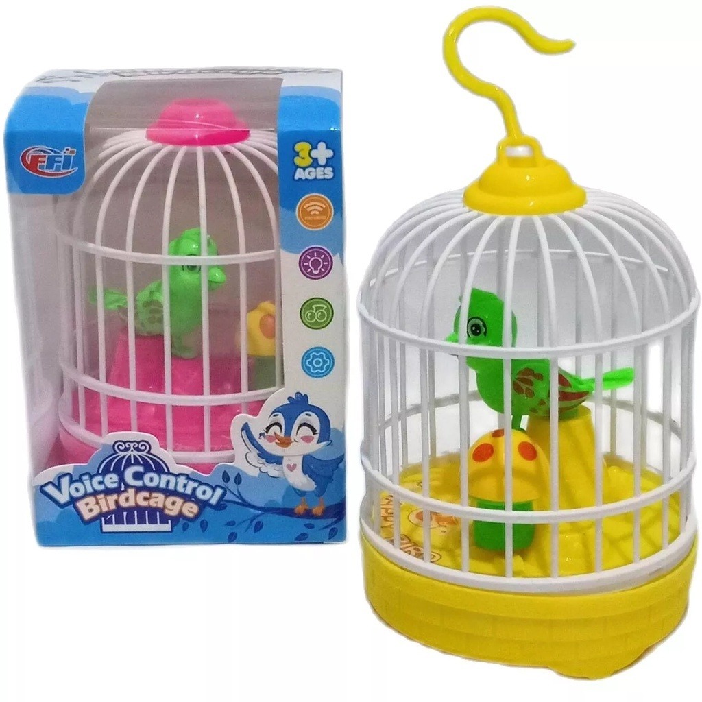 Jual MAINAN UNIK ANAK BURUNG VOICE CONTROL BIRDCAGE FU1138 BURUNG TEPUK ...