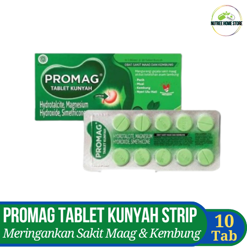 Jual Promag Tablet Kunyah Strip Isi 10 Tablet | Obat Sakit Maag ...