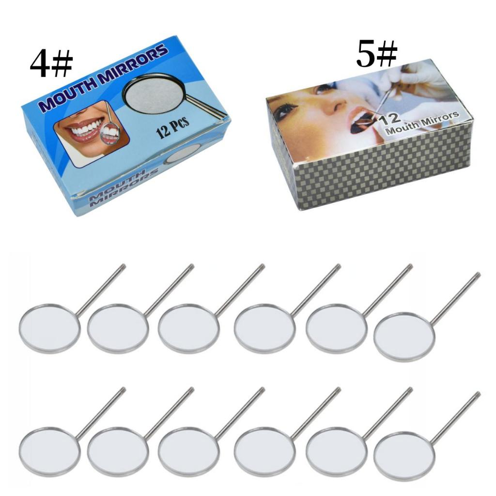Jual 12pcs dental mirror mouth mirror teeth care kaca mulut cermin gigi ...