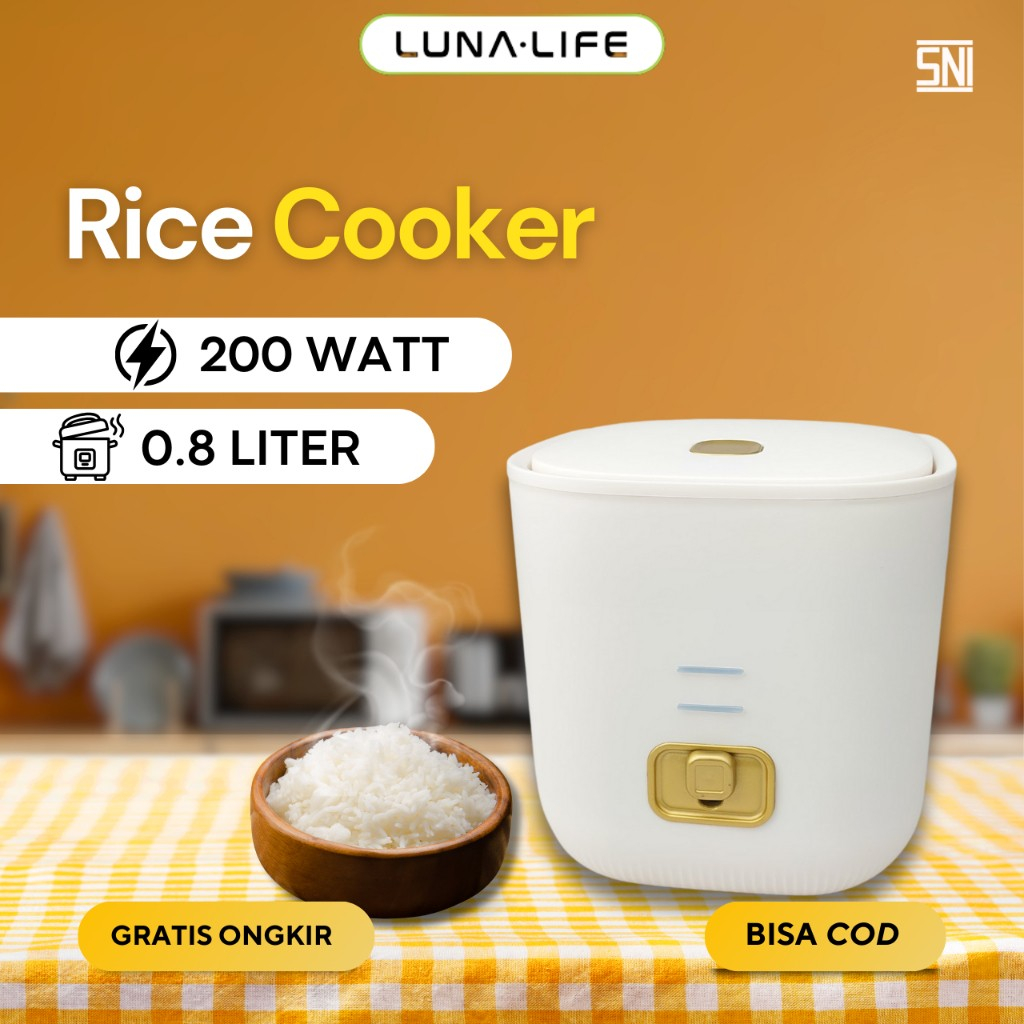 Jual [BIYOO MART] MC-1200 LUNA Rice Cooker Mini WHITE Luna Life Mini ...