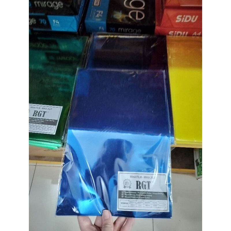 Jual Plastik Mika/Jilid F4 Biru isi 100 lembar | Shopee Indonesia