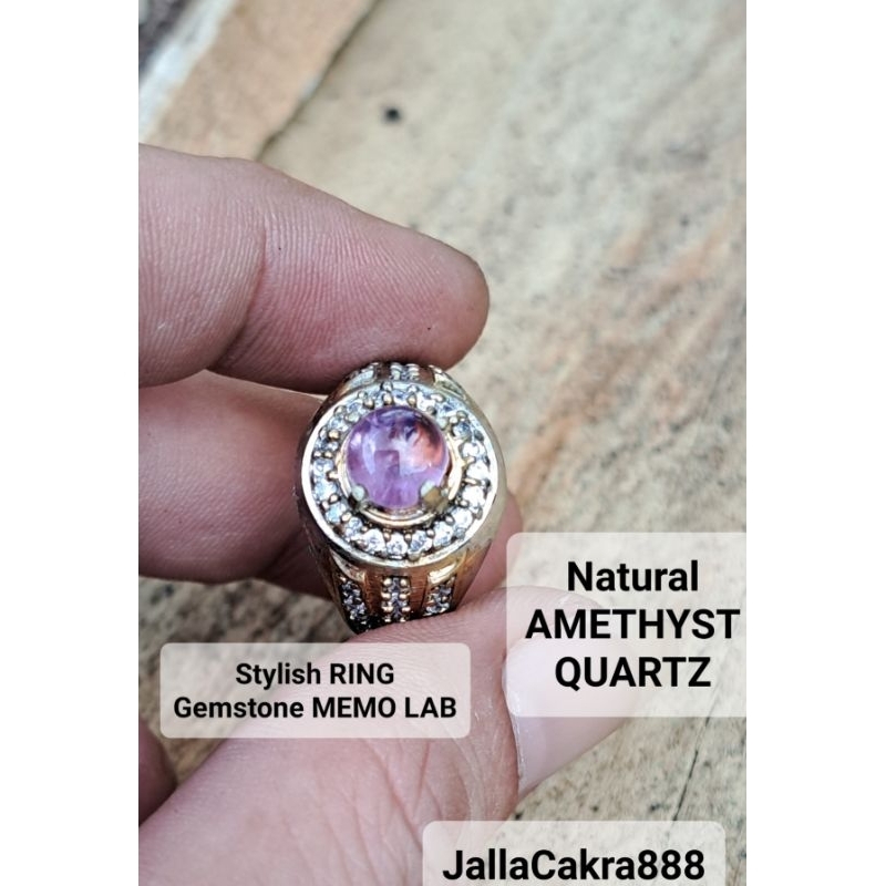Jual Batu Natural Amethyst Plus Memo Lab, Batu Ametis Kecubung Ungu BTB ...