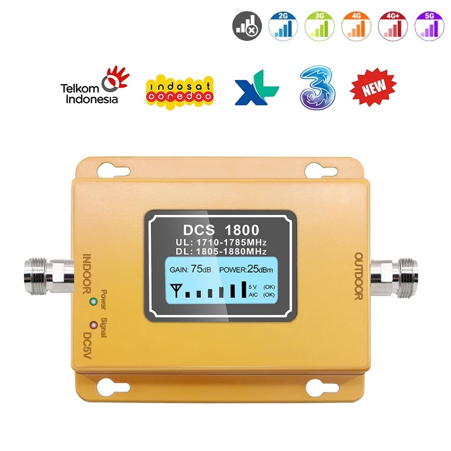 Jual amplifier sinyal modem wifi dan seluler hp edc 1band 2g 3g 4g ...