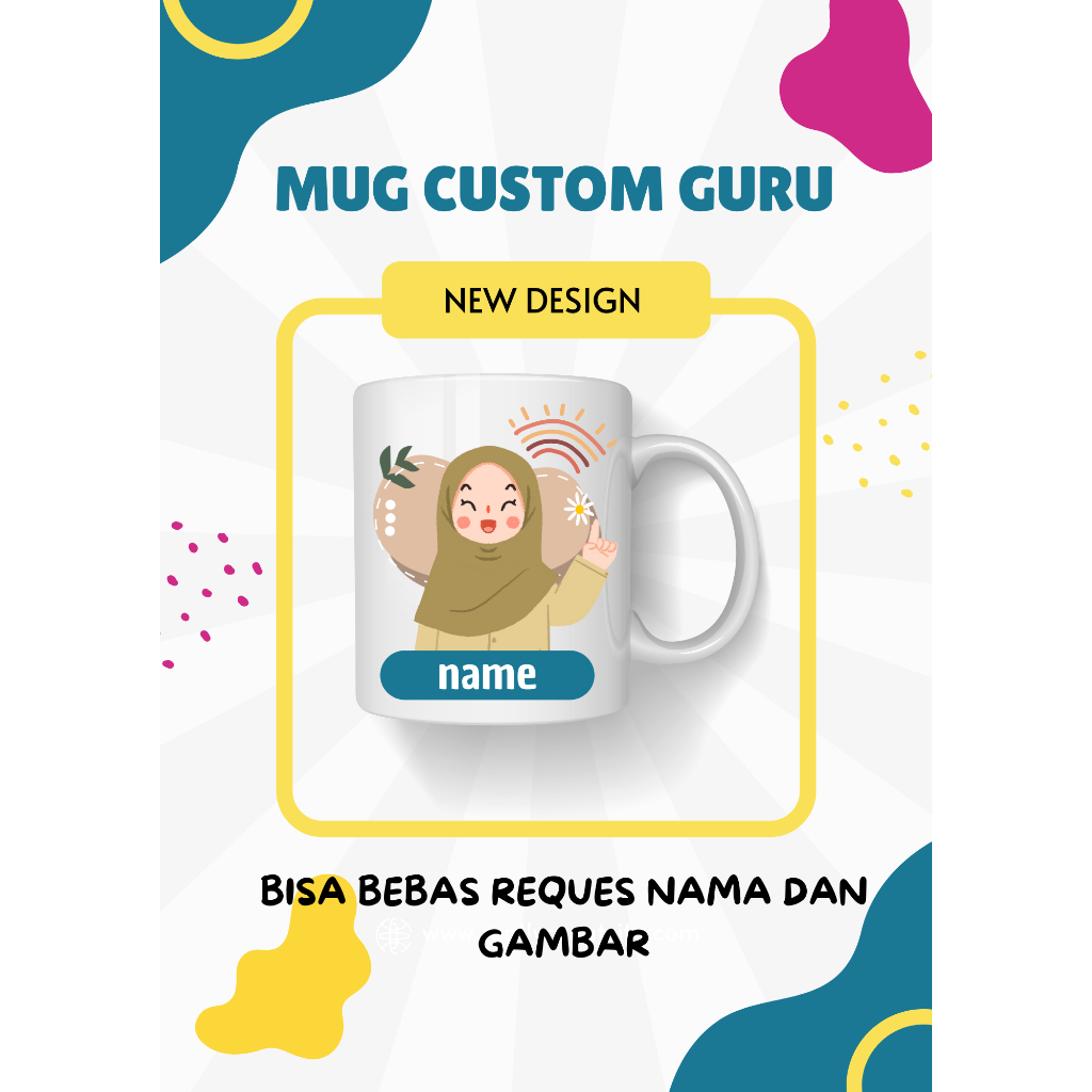 Jual MUG CUSTOM GURU / MUG UCAPAN TERIMA KASIH / MUG KADO PEPISAHAN ...