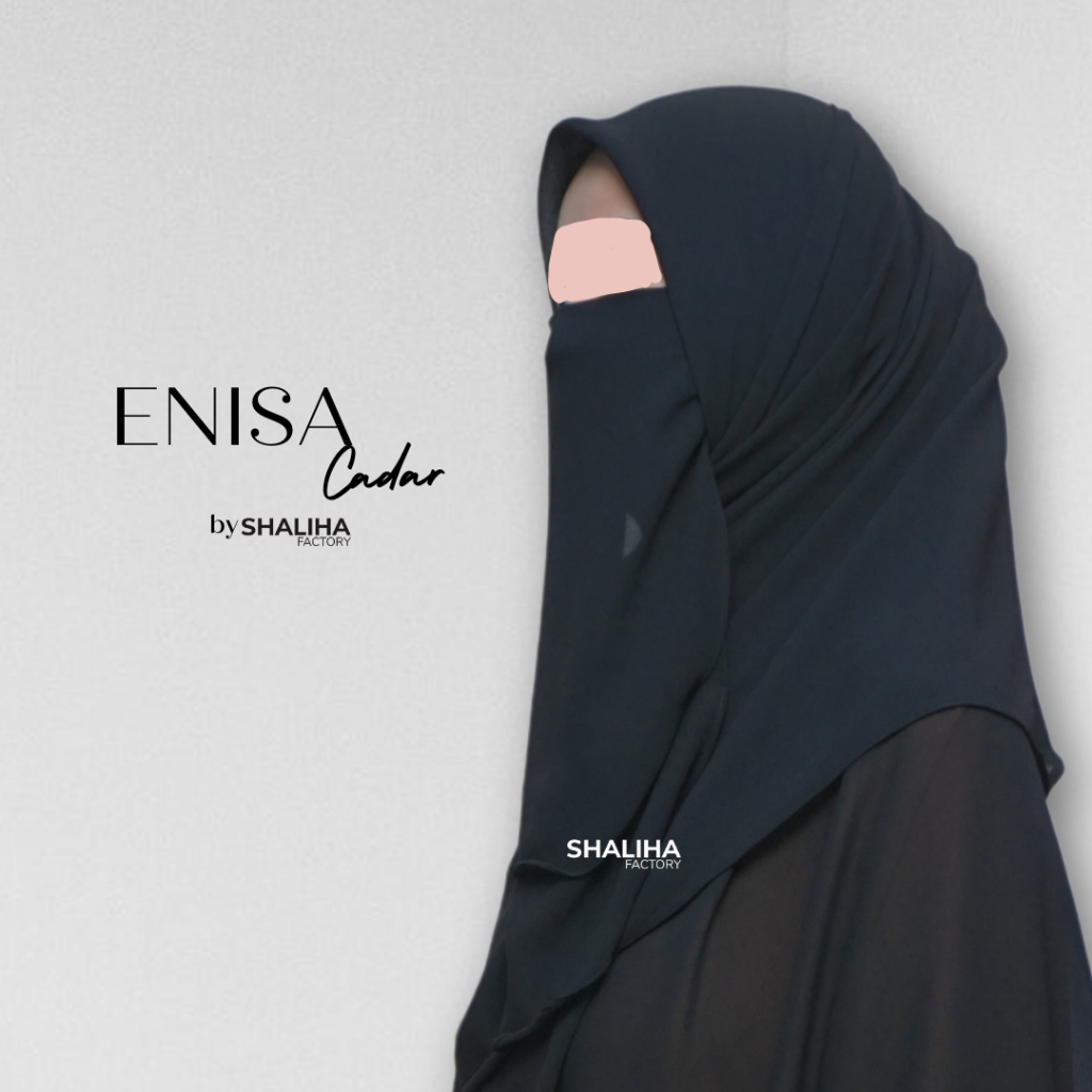 Jual ShalihaFactory - Niqab Cadar Tali 2 Layer Tanpa Jahitan Bawah Mata Ceruty Korean | Enisa ...