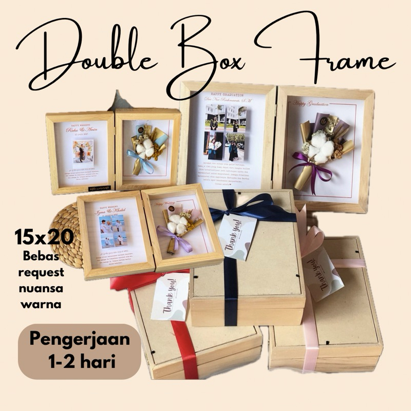 Jual DOUBLE BOX FRAME / PREMIUM COTTON FLOWER FRAME | Shopee Indonesia