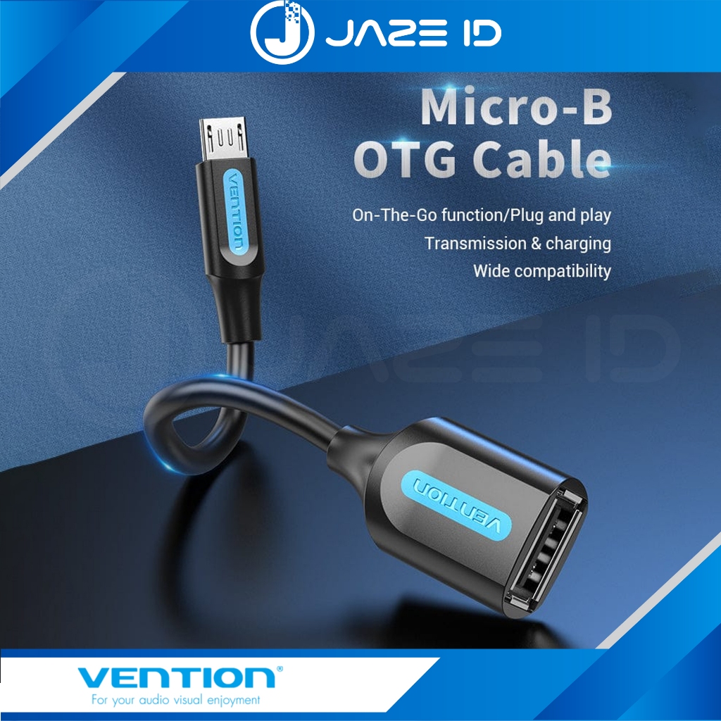 Jual Vention OTG Adapter Micro USB Mini B Male To USB A Female | Shopee ...