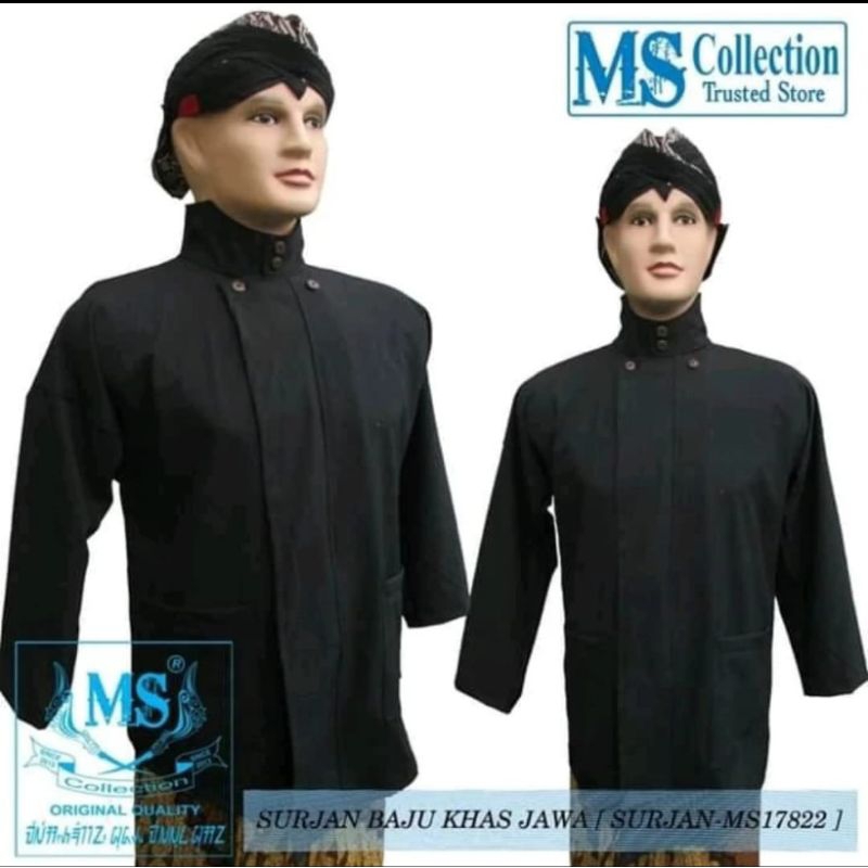 Jual BAJU SURJAN HITAM POLOS/BAJU SURJAN KHAS JAWA | Shopee Indonesia