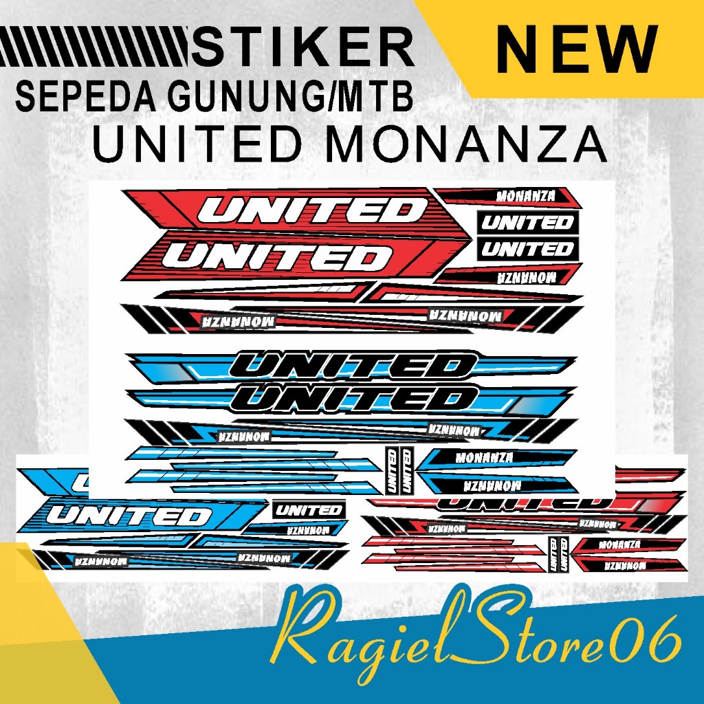 Jual Stiker Sepeda Variasi MTB/GUNUNG Motif UNITED MONANZA Ragiel Store ...