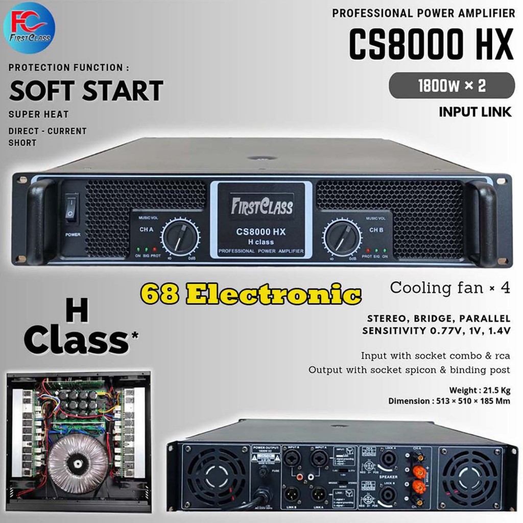 Jual Firstclass Power Amplifier CS8000HX CS 8000HX CS-8000HX cs8000hx CLASS H 3600w Original ...