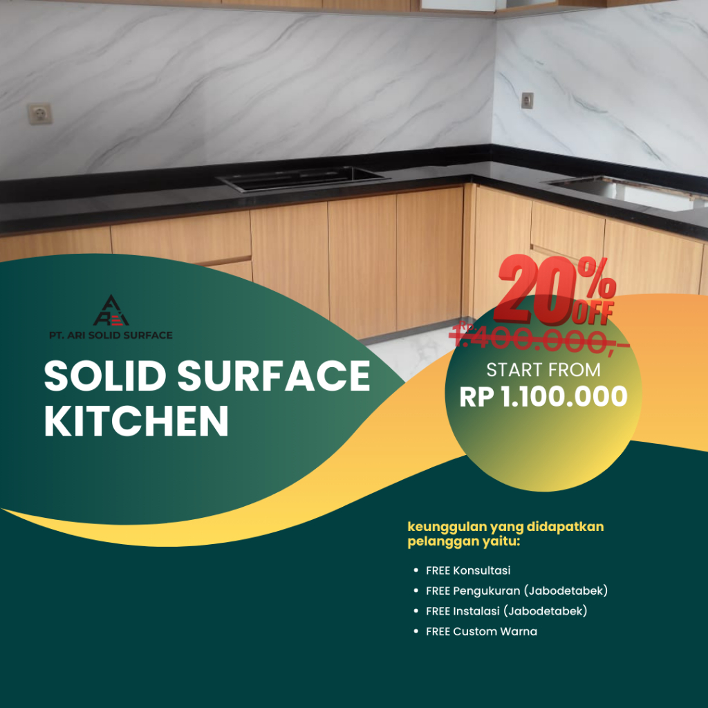 Jual Top Table Solid surface Kitchen | Shopee Indonesia