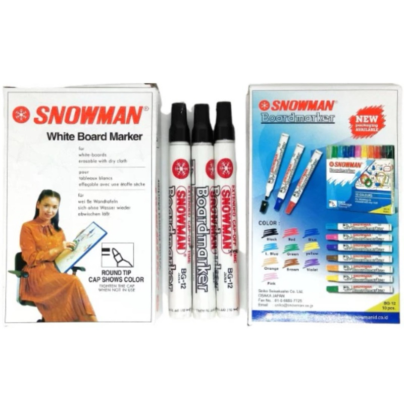 Jual SPIDOL WHITEBOARD BG-12 SNOWMAN | Shopee Indonesia