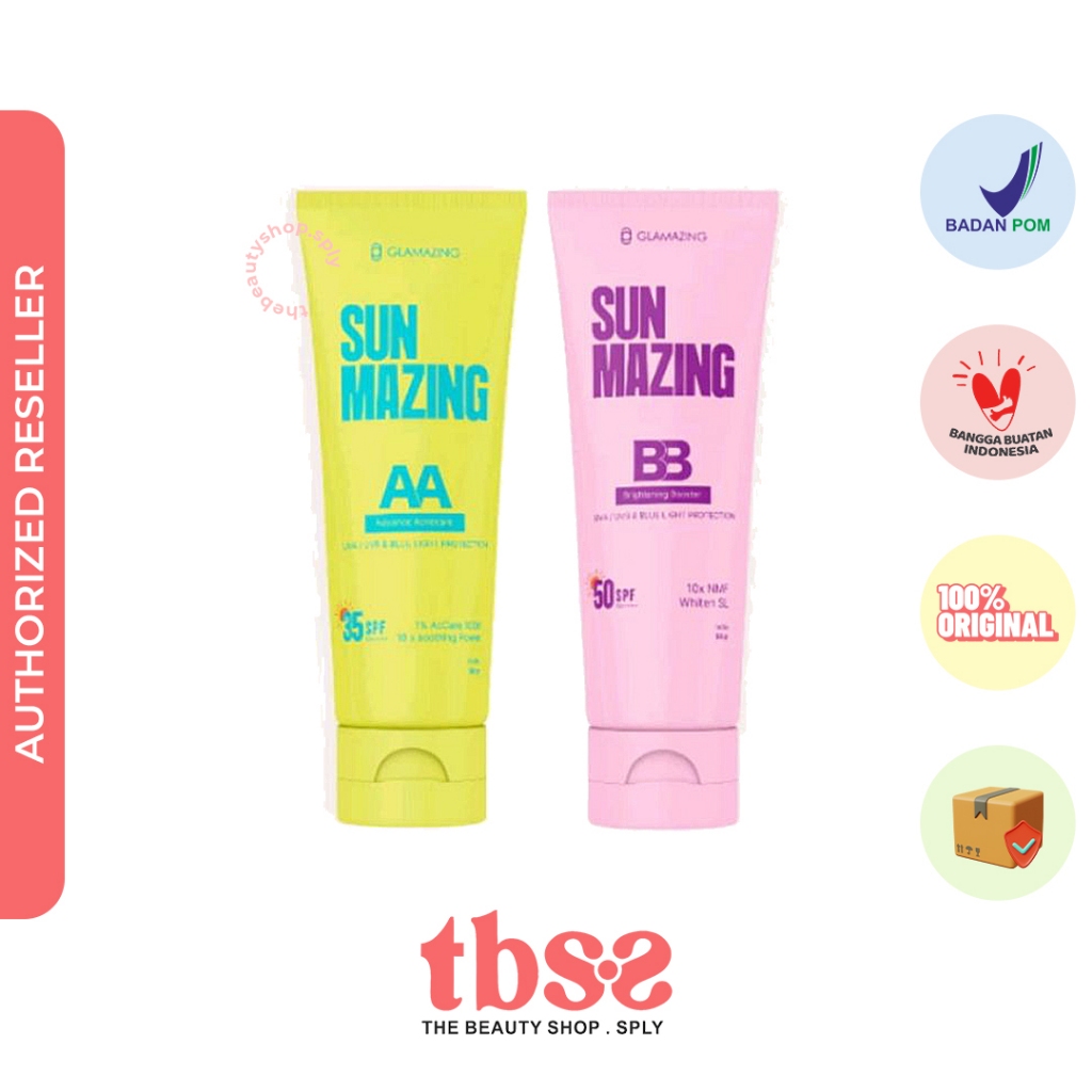 Jual GLAMAZING Sun Mazing 50gr AA Advance Acnecare | BB Brightening ...