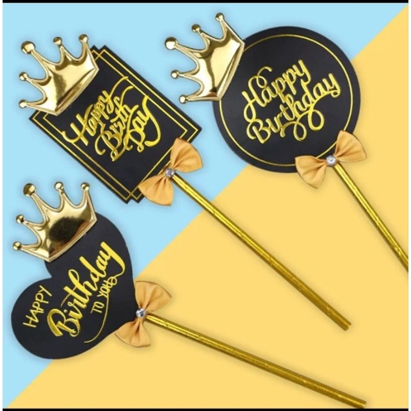 Jual satuan Topper Birthday Topper Ulang Tahun Topper Happy Birthday ...