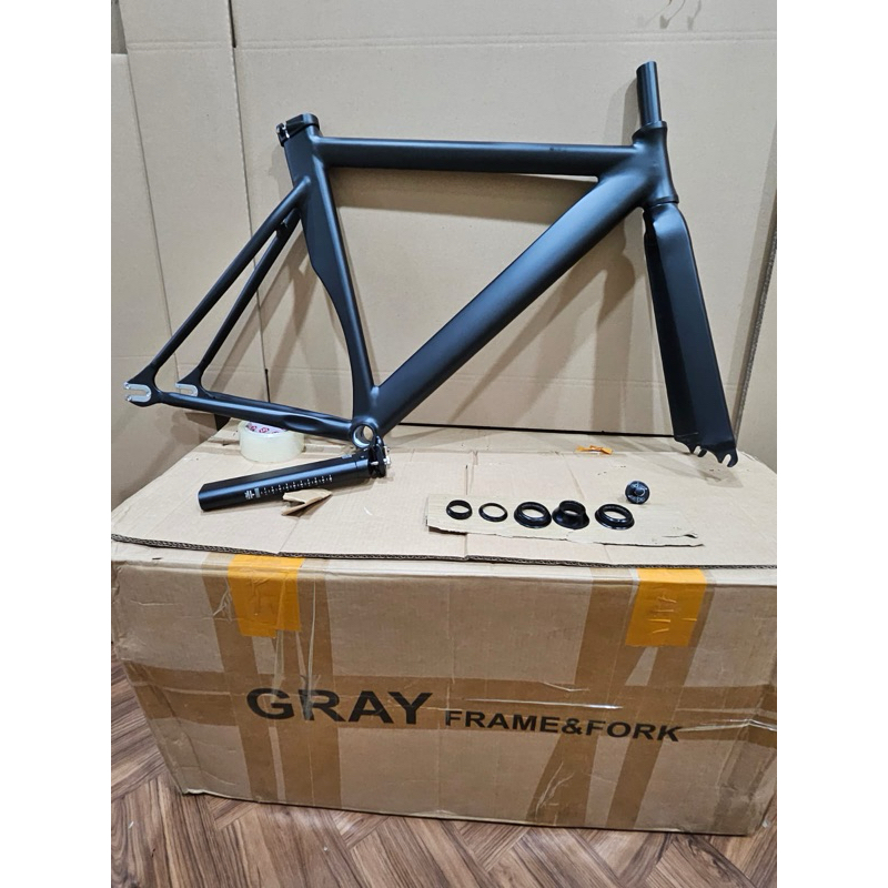 Jual Frameset Fixie Aero Warna Hitam polos Bahan Aluminum Alloy ...