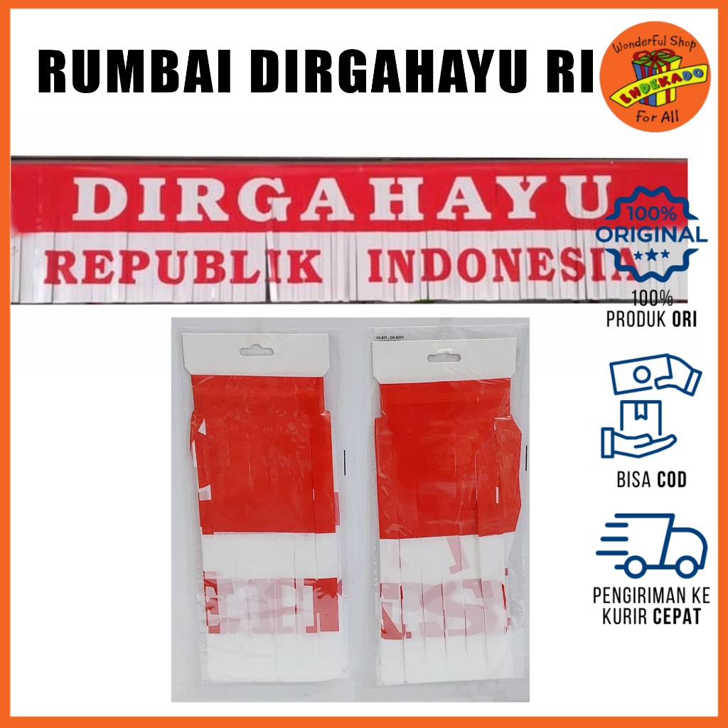 Jual Banner Rumbai Dirgahayu RI - Banner Foil Bendera Merah Putih ...