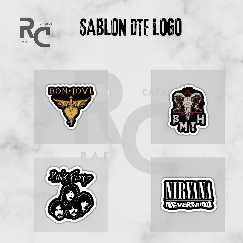 Jual Sablon Setrika DTF Logo Band Rock 2 | Jenis Sablon DTF Premium ...