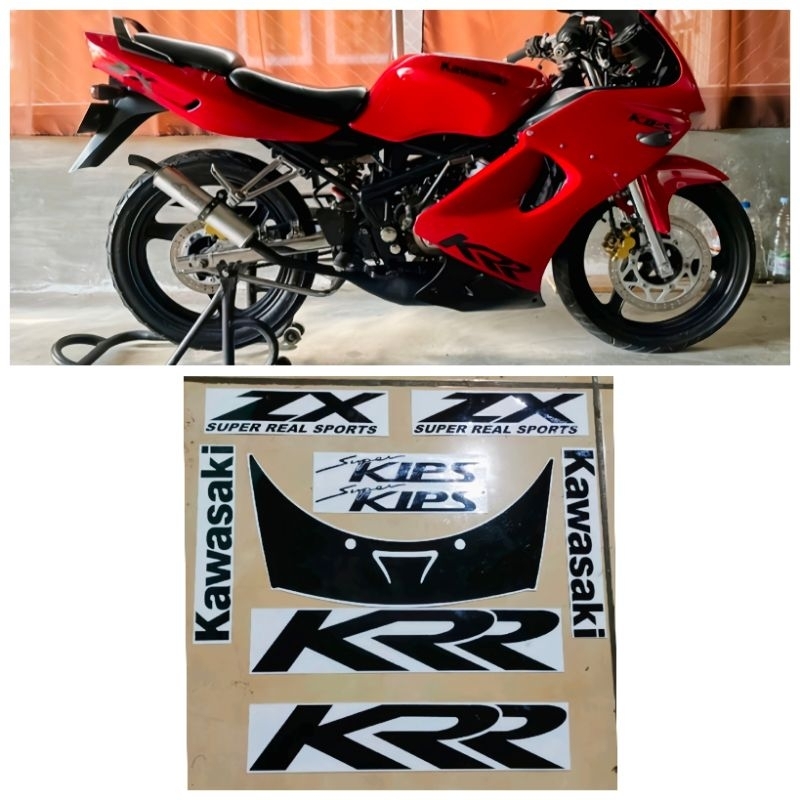 Jual Stiker ninja rr old ZX KRR hitam full//striping ninja rr | Shopee ...